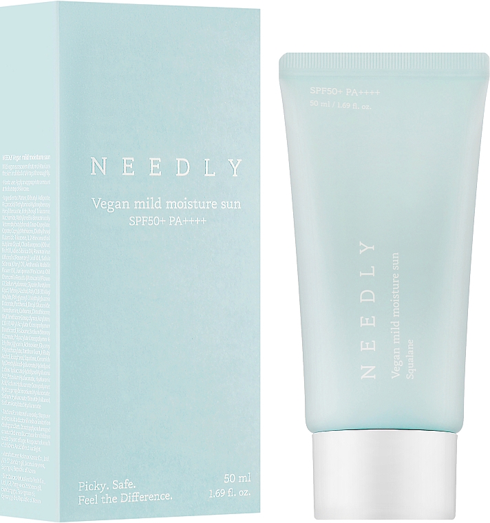 Needly Vegan Mild Moisture Sun SPF 50+ PA++++ Зволожуючий сонцезахисний ...